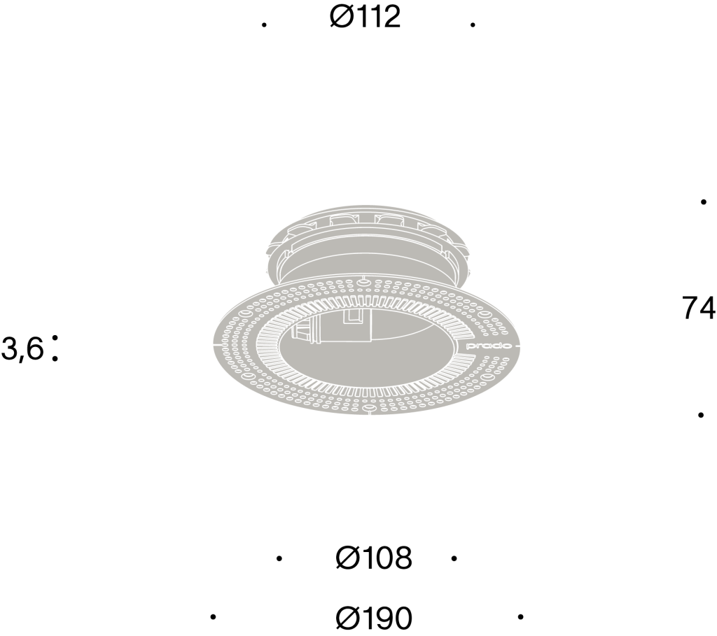 plaster ring Ø108 | prado