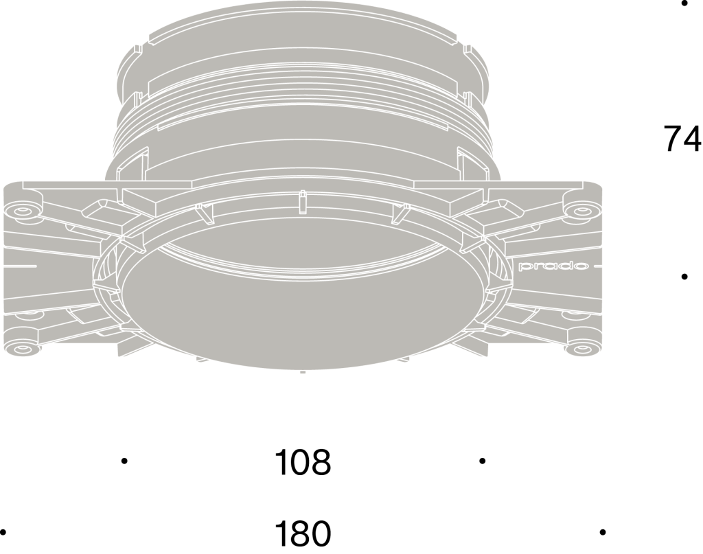 adjustable thick plaster ring Ø108 | prado