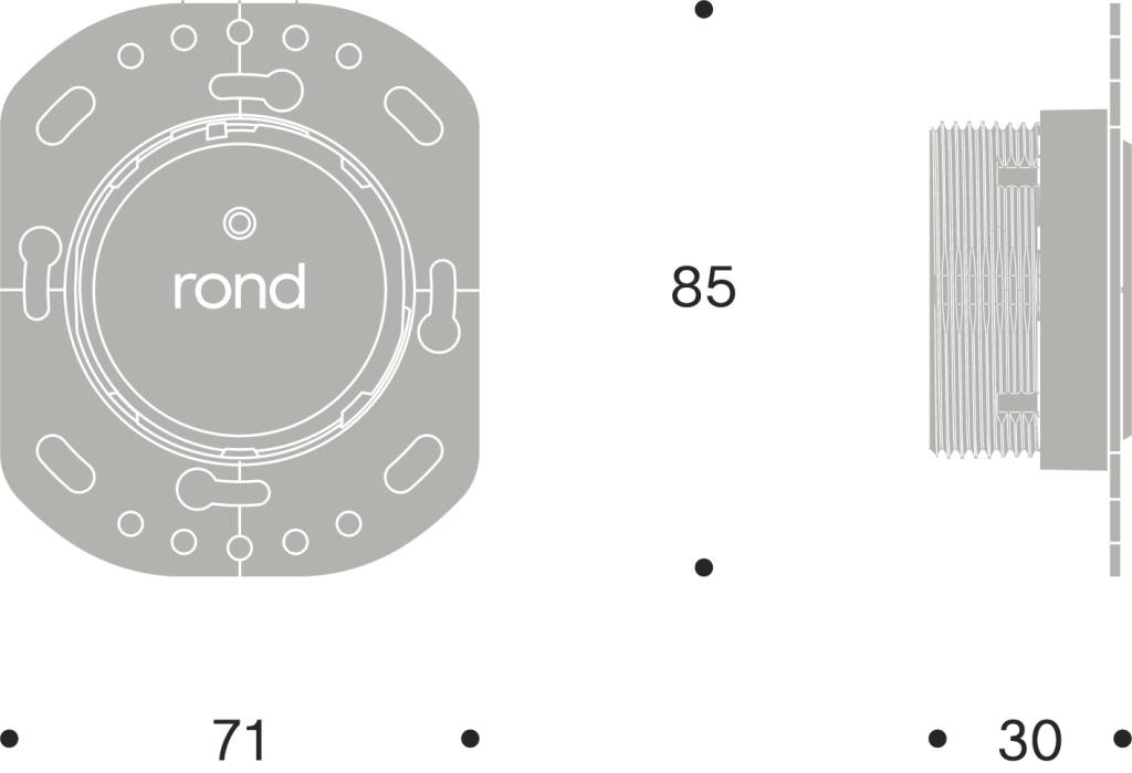 rond | adjustable plaster ring unifit type E/F | prado
