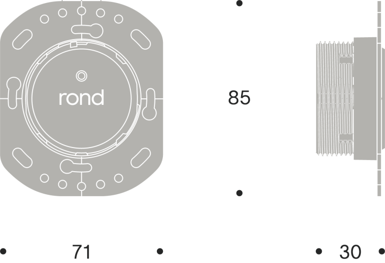 rond | adjustable plaster ring unifit type E/F | prado